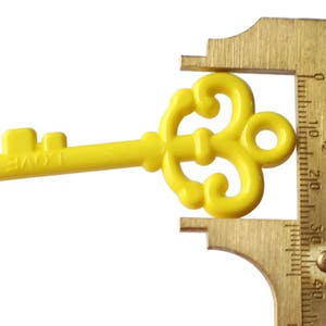 8 Yellow Key Plastic Key Skeleton Key Charm Key Pendant Love Key ...