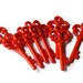 Plastic Key Charm Red Skeleton Key Charms Love Key Pendant Key - Etsy