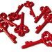 Plastic Key Charm Red Skeleton Key Charms Love Key Pendant Key - Etsy