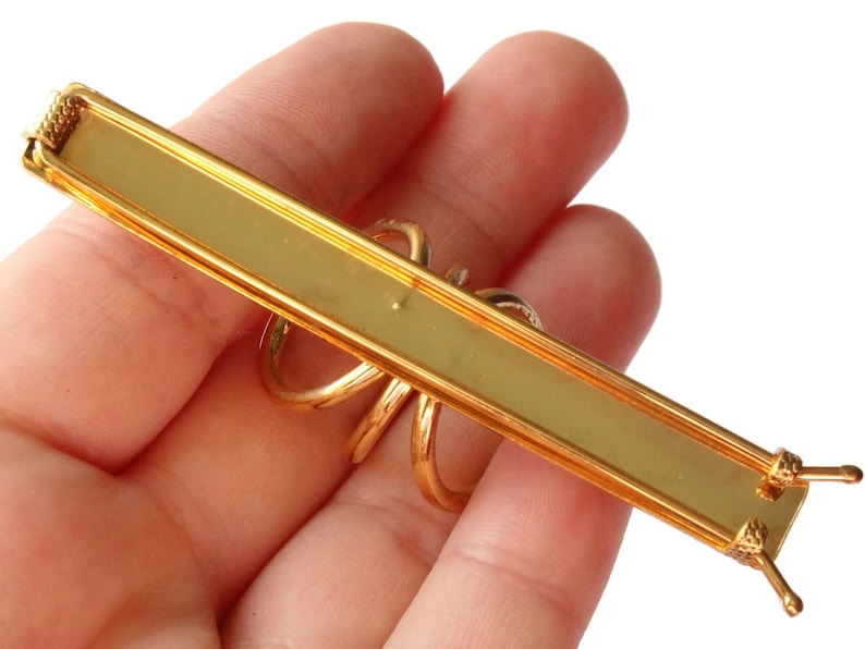 Vintage Gold Barrette With Loop Design Barrette Hair Decor - Etsy