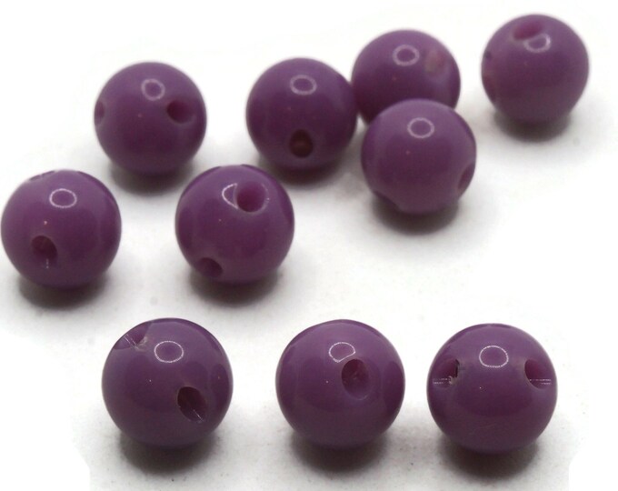 10 11mm 7/16 Inch Purple Ball Buttons Lucite Round Buttons Vintage ...