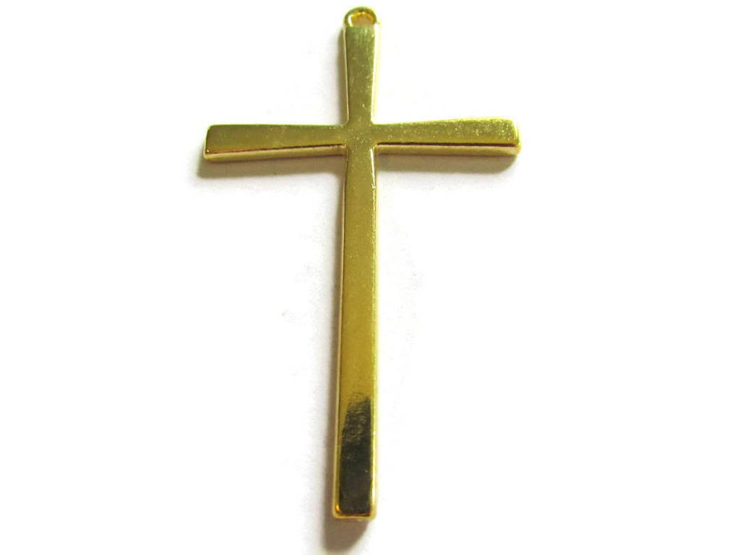 2 61x36mm Large Gold Cross Pendant Zinc Alloy Cross Huge Cross Pendant ...
