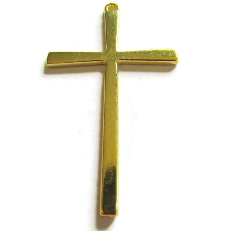 Cross Huge Gold Pendant - Etsy UK