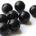 8 12mm 1/2 Inch Black Ball Buttons Lucite Round Buttons Vintage Lucite ...