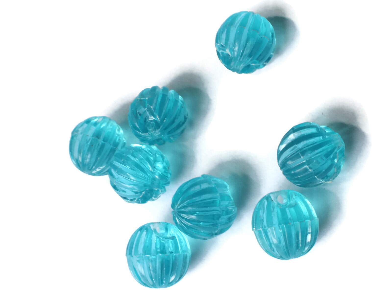 8 12mm 1/2 Inch Sky Blue Ball Buttons Clear Plastic Round | Etsy
