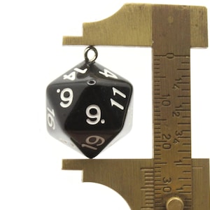 2 20mm Black Resin D20 20 Sided Dice Charms Dice Pendants Jewelry ...