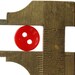 50 11mm Opaque Red Buttons Flat Round Plastic Two Hole Buttons Jewelry ...