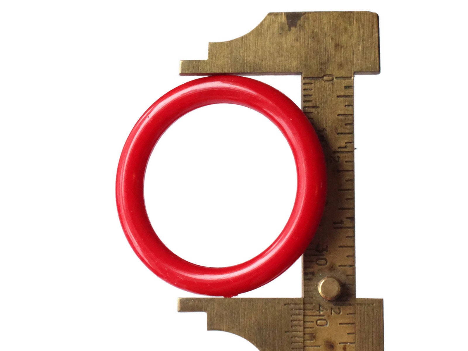 8 38mm Red Ring Beads Vintage Plastic Links Jewelry Making Beading ...