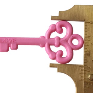 8 Mixed Color Key Plastic Key Skeleton Key Love Key Charms Pendants ...