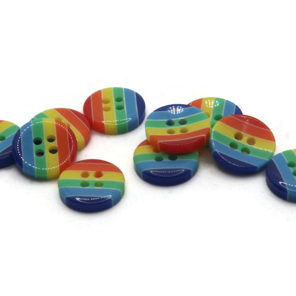Striped Buttons - Etsy