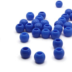 30 14mm Blue Large Hole Beads Plastic Beads Jewelry Making Beading ...