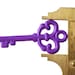 8 Purple Key Skeleton Key Charm Purple Pendant Acrylic Key - Etsy