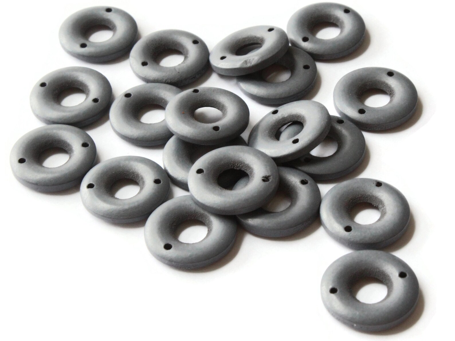 20 20mm Gray Beads Round Donut Beads Wood Beads Ring Beads - Etsy
