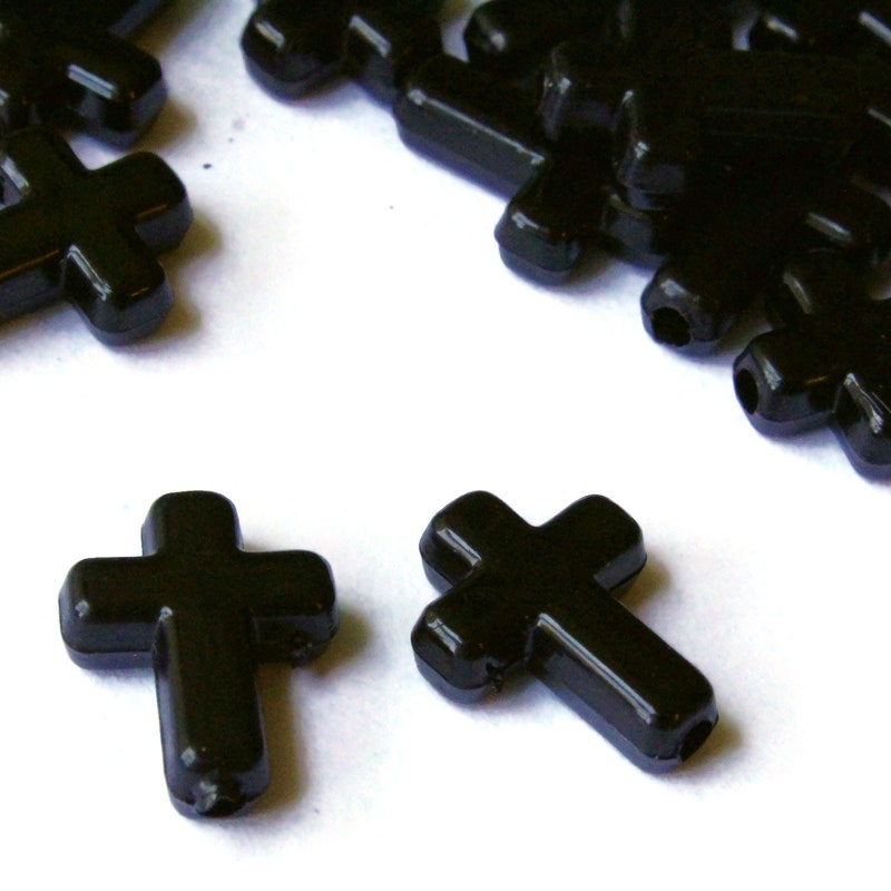 Black Cross Beads - Etsy