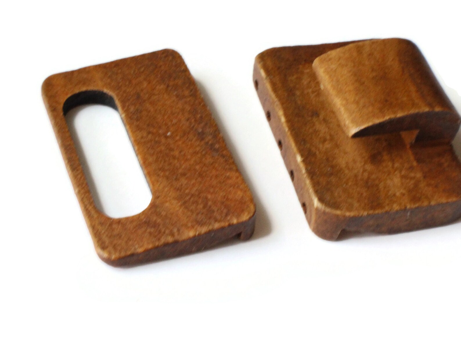 Wood Buckle Clasp Wooden Multi-strand Necklace Hook and Eye | Etsy