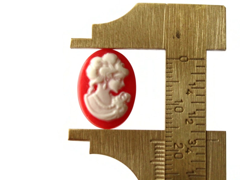 10 Red Cameo Cabochons Victorian Cameo Woman Face Cameo Cabs - Etsy