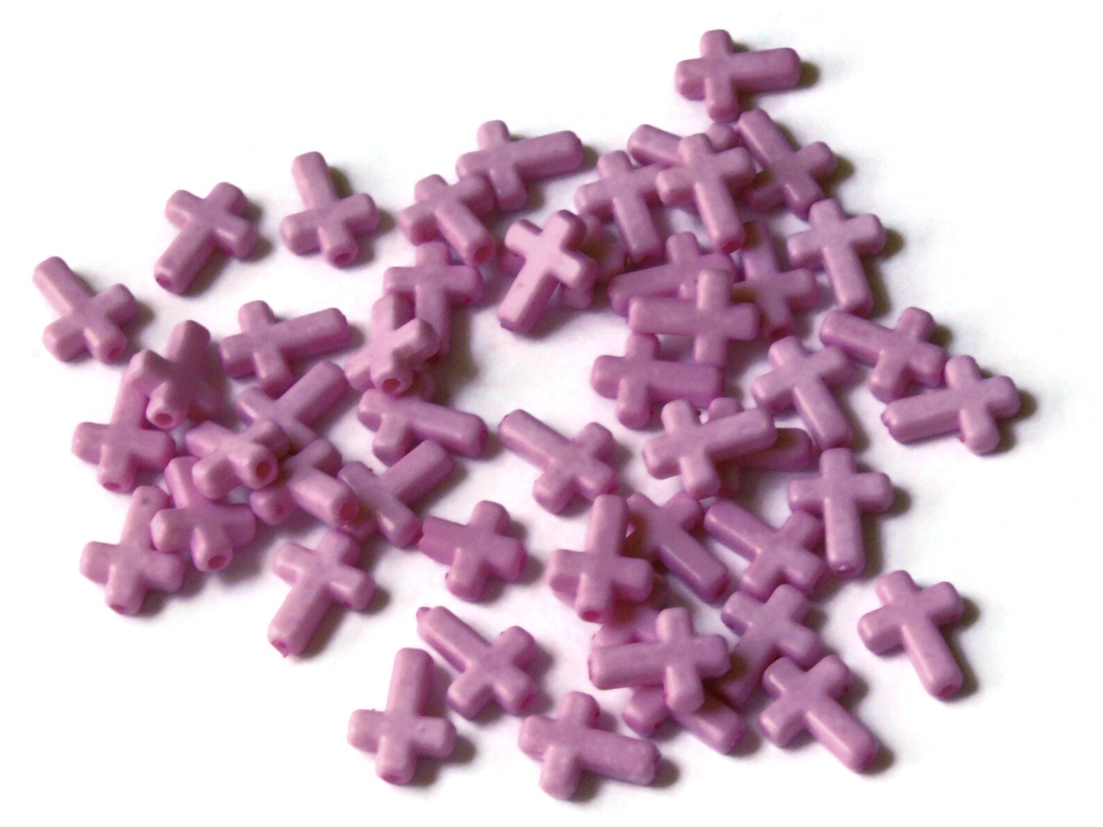50 16mm Cross Beads Pink Cross Beads Plastic Crosses Christian | Etsy