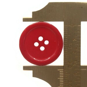 10 22mm Red Buttons Flat Round Plastic Four Hole Buttons Jewelry Making ...