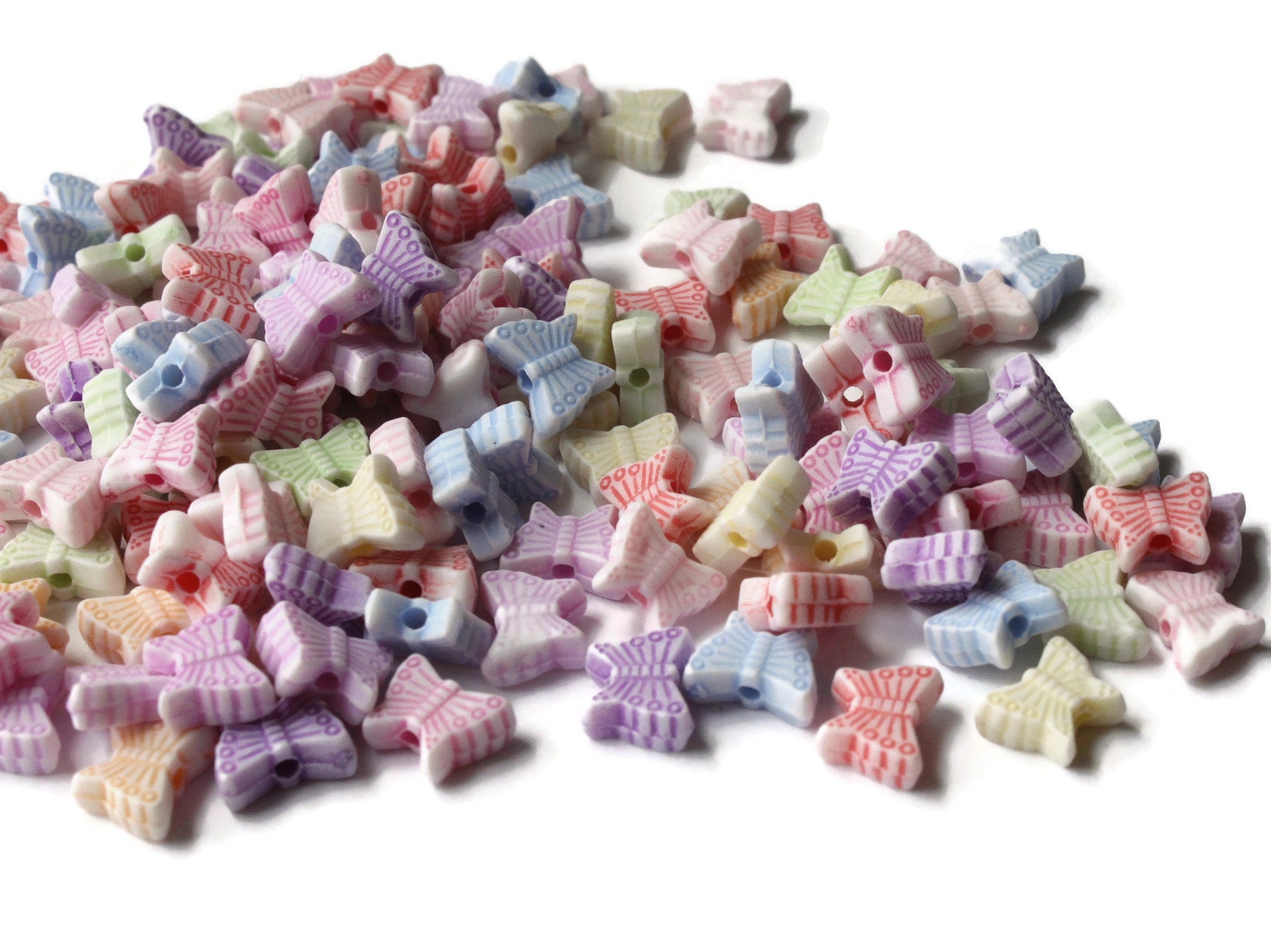 150 Mixed Color Plastic Butterfly Beads Multi-color - Etsy