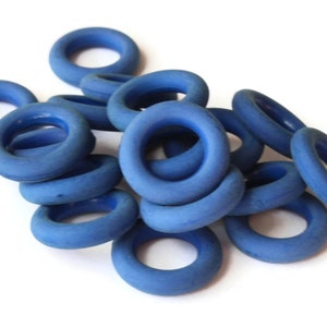 20 18mm Dark Blue Ring Beads Vintage Plastic Links Jewelry Making ...