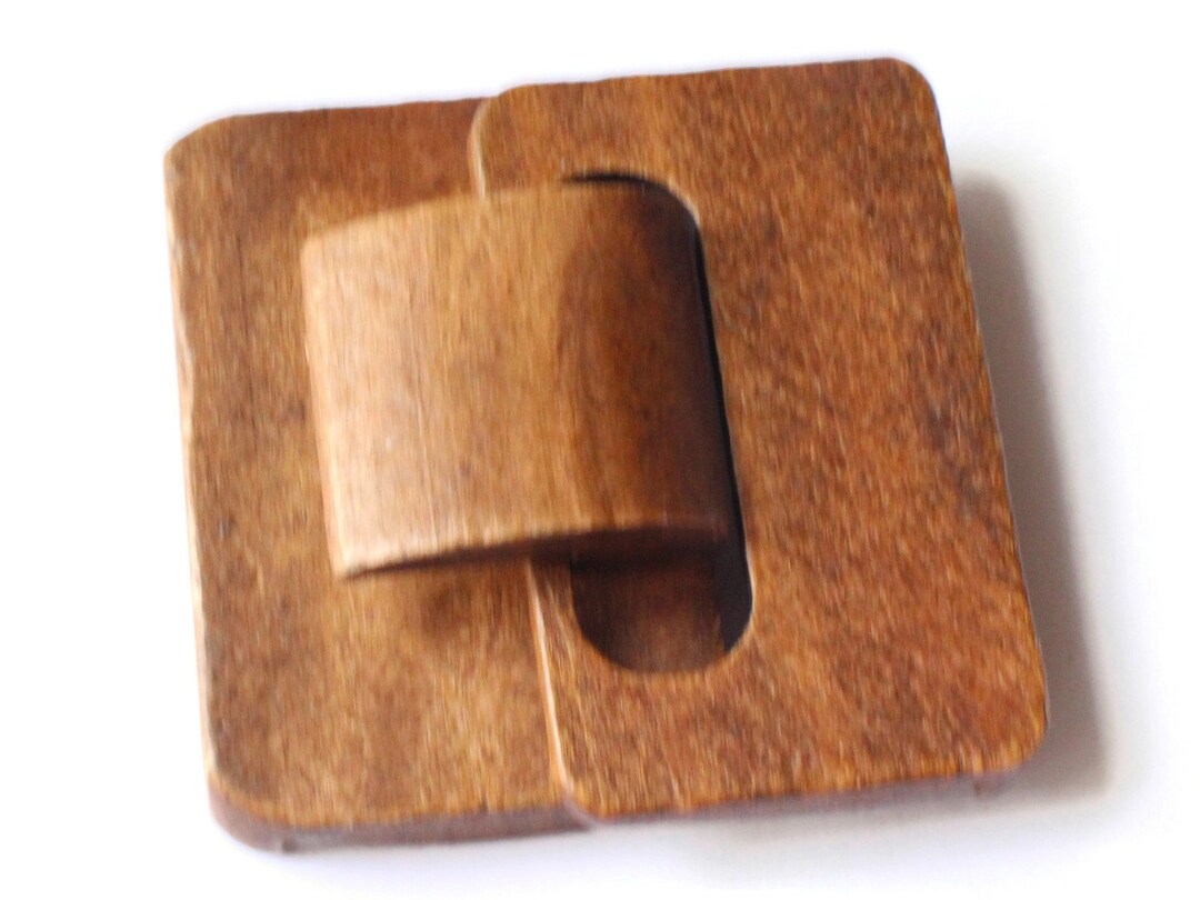 Wood Buckle Clasp Wooden Multi-strand Necklace Hook and Eye Clasp Large ...