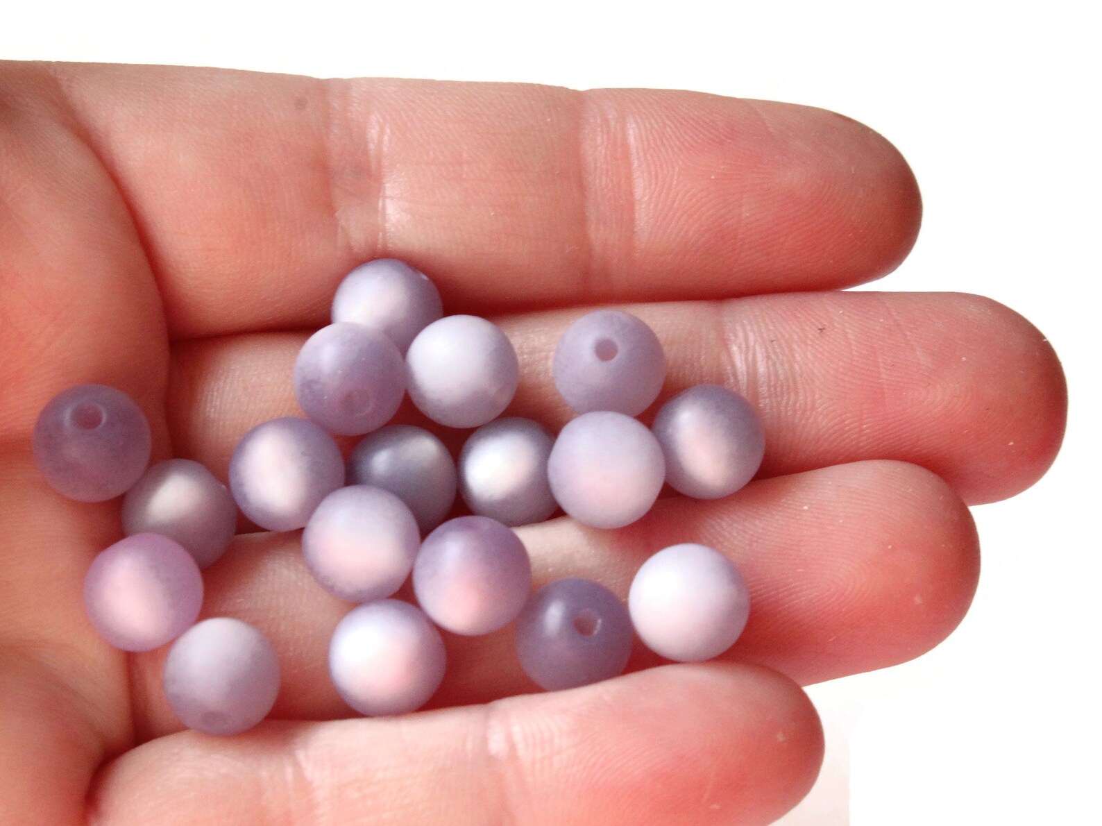 20 8mm Purple Matte Lucite Beads Round Beads Moonglow Lucite | Etsy