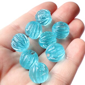 8 12mm 1/2 Inch Sky Blue Ball Buttons Clear Plastic Round Buttons ...