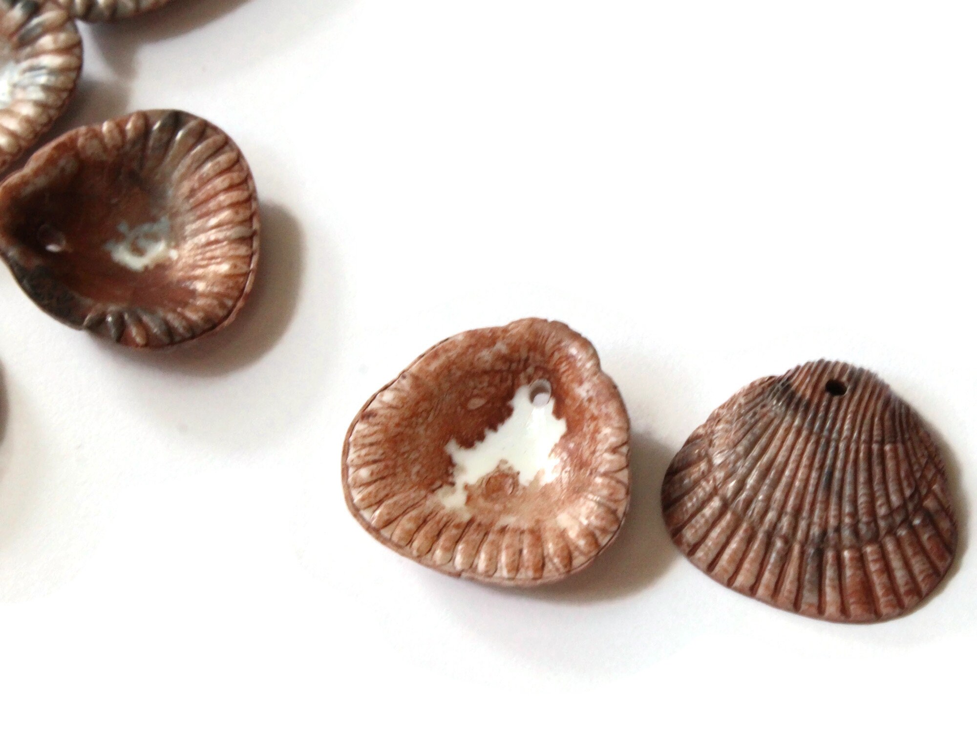 12 18mm Brown Plastic Shell Beads Oyster Shell Beads Jewelry | Etsy