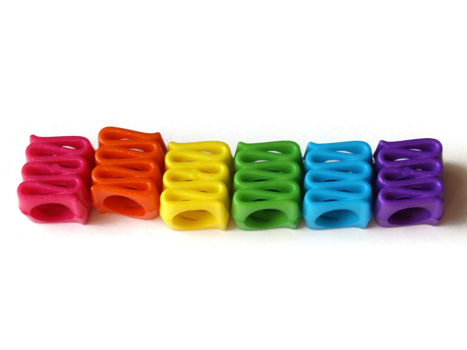 30 14mm Mixed Color Ribbon Acrylic Beads Plastic Rectangle Beads ...