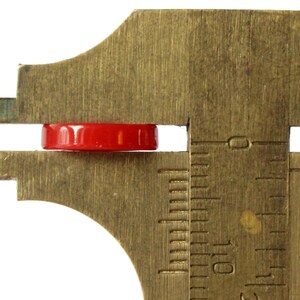 50 11mm Opaque Red Buttons Flat Round Plastic Two Hole Buttons Jewelry ...