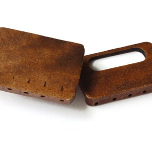 Wood Buckle Clasp Wooden Multi-strand Necklace Hook and Eye Clasp Large ...