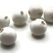 6 16mm 5/8 Inch White Ball Buttons Opaque Lucite Round Buttons Vintage ...