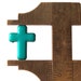 50 16mm Cross Beads Teal Green Cross Beads Plastic Crosses - Etsy