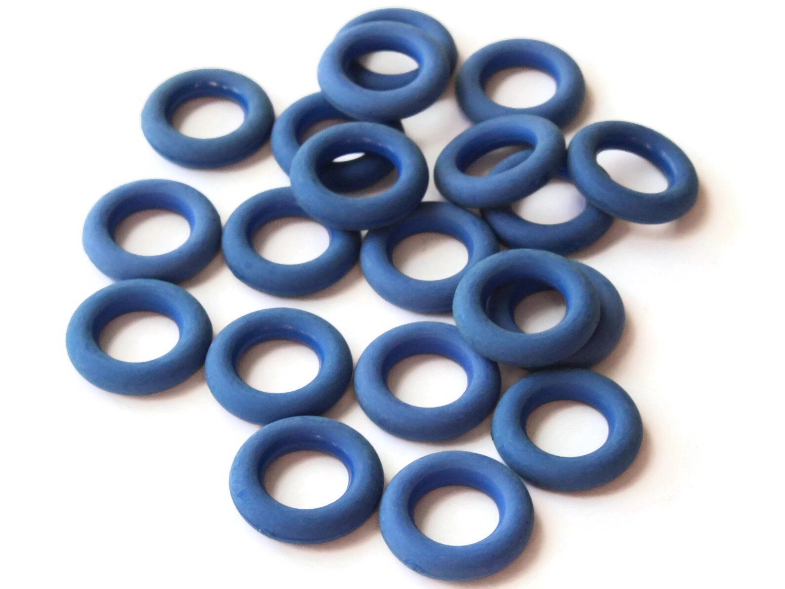 20 18mm Dark Blue Ring Beads Vintage Plastic Links Jewelry - Etsy