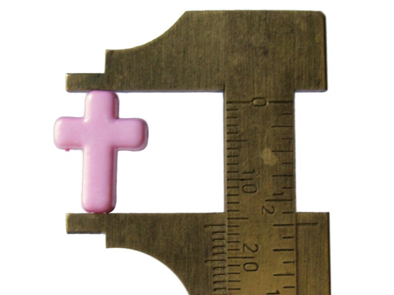 50 16mm Cross Beads Pink Cross Beads Plastic Crosses Christian | Etsy