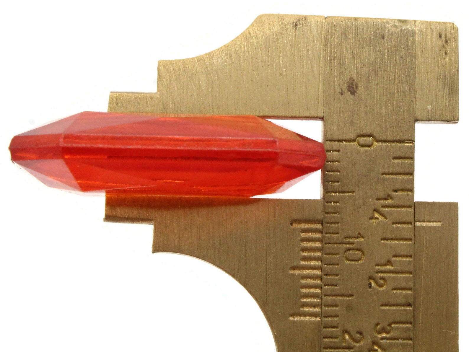 6 30mm Red Beads Acrylic Gems Rectangle Jewel Beads Acrylic | Etsy