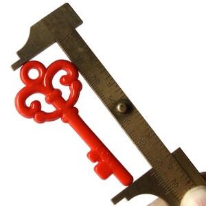 Plastic Key Charm Red Skeleton Key Charms Love Key Pendant Key to Your ...