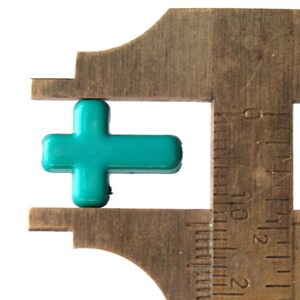 50 16mm Cross Beads Teal Green Cross Beads Plastic Crosses Christian ...