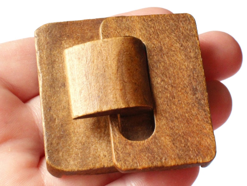 Wood Buckle Clasp Wooden Multi-strand Necklace Hook and Eye - Etsy