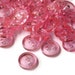 50 11mm Clear Light Pink Buttons Flat Round Plastic Two Hole Buttons ...