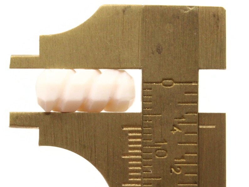 12 16mm Beige Vintage Plastic Beads Screw Tube Beads Jewelry Making ...