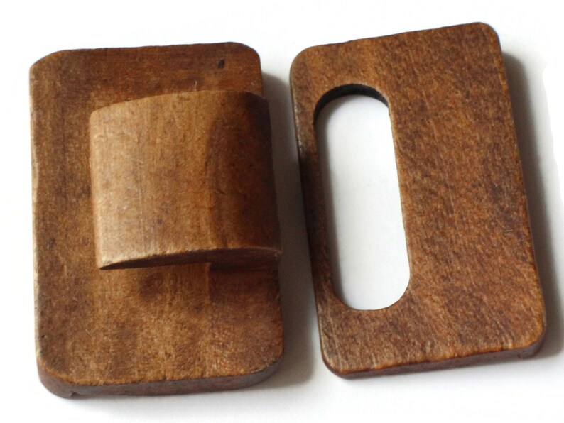 Wood Buckle Clasp Wooden Multi-strand Necklace Hook and Eye - Etsy