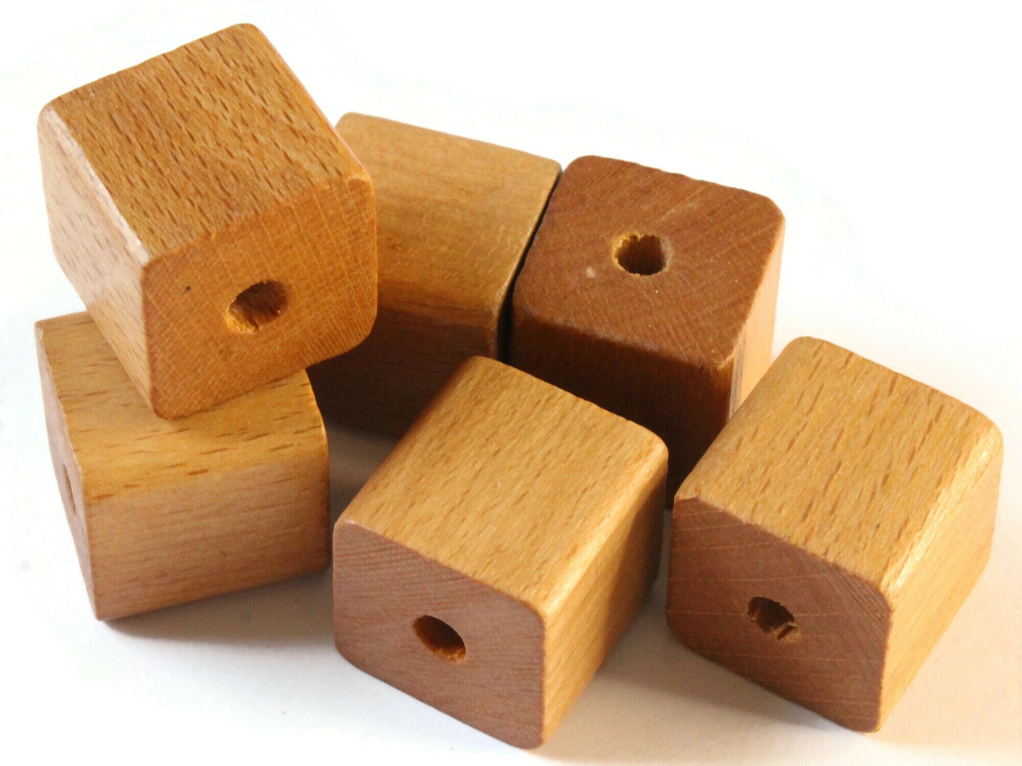 6 3/4 Inch 20mm Light Brown Wood Cube Beads Wooden Cubes | Etsy