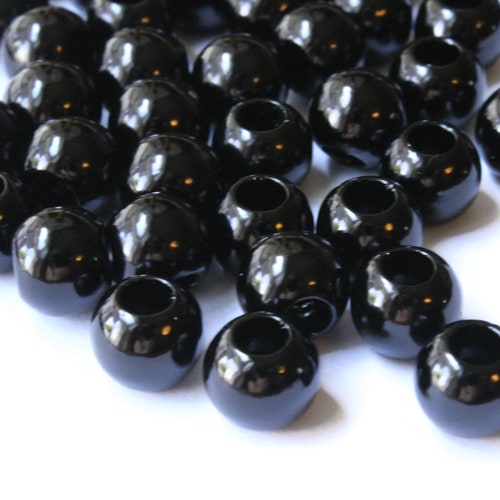 40 12mm Large Hole Pearls Red Pearl Beads European Beads - Etsy