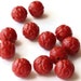 12 10mm Round Red Patterned Beads Vintage Plastic Beads New - Etsy