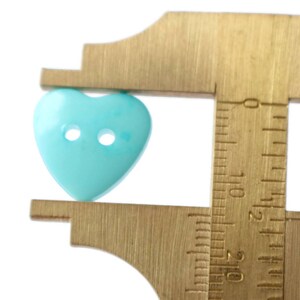 30 14mm Turquoise Heart Buttons Plastic Buttons Acrylic Buttons Love ...