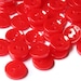 50 11mm Opaque Red Buttons Flat Round Plastic Two Hole Buttons Jewelry ...