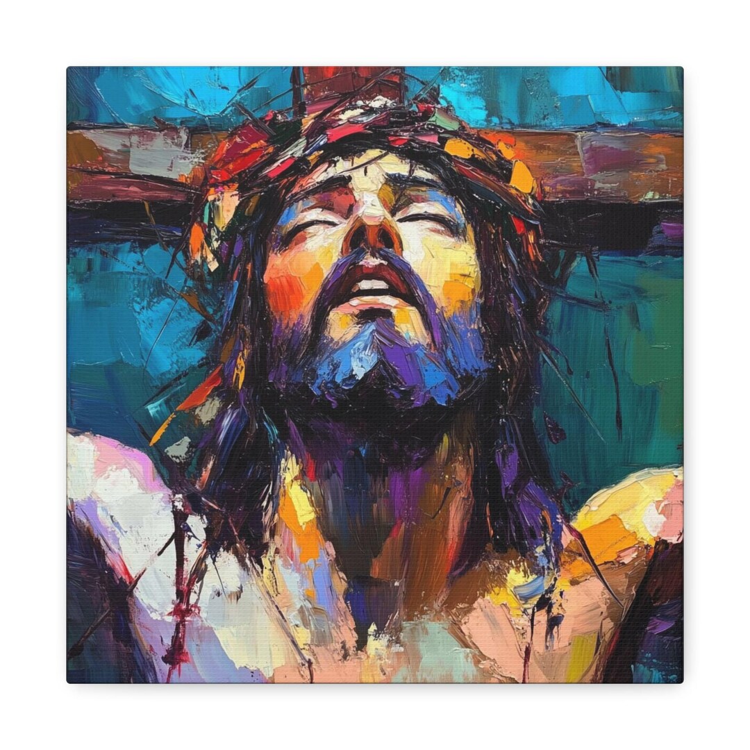 Jesus on Cross Biblical Art Home Decor Christian Gifts Birthday Gifts ...