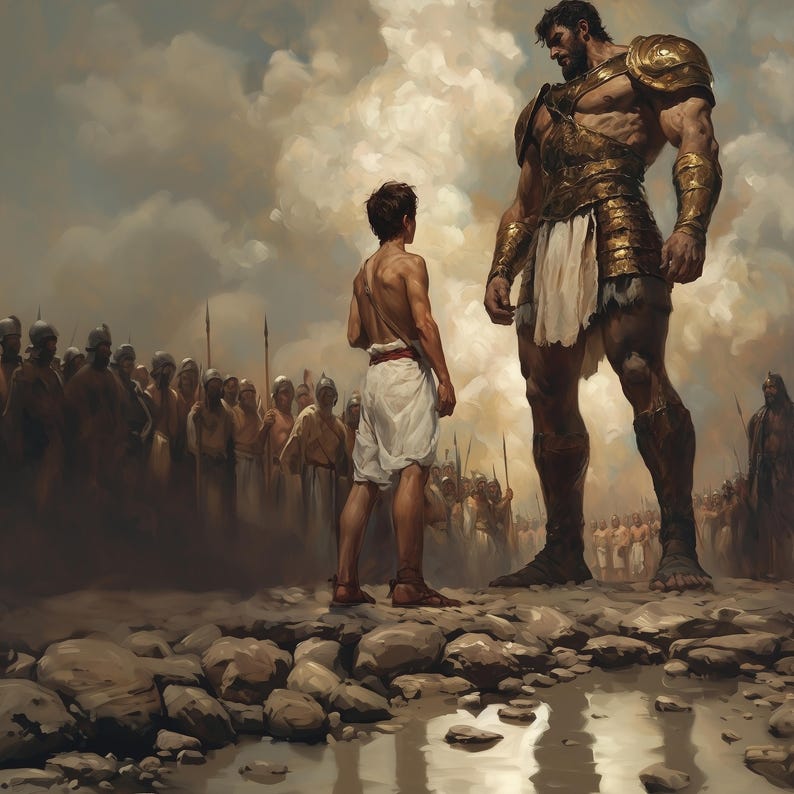 Digital Download David and Goliath Art Print – Christian Wall Art ...
