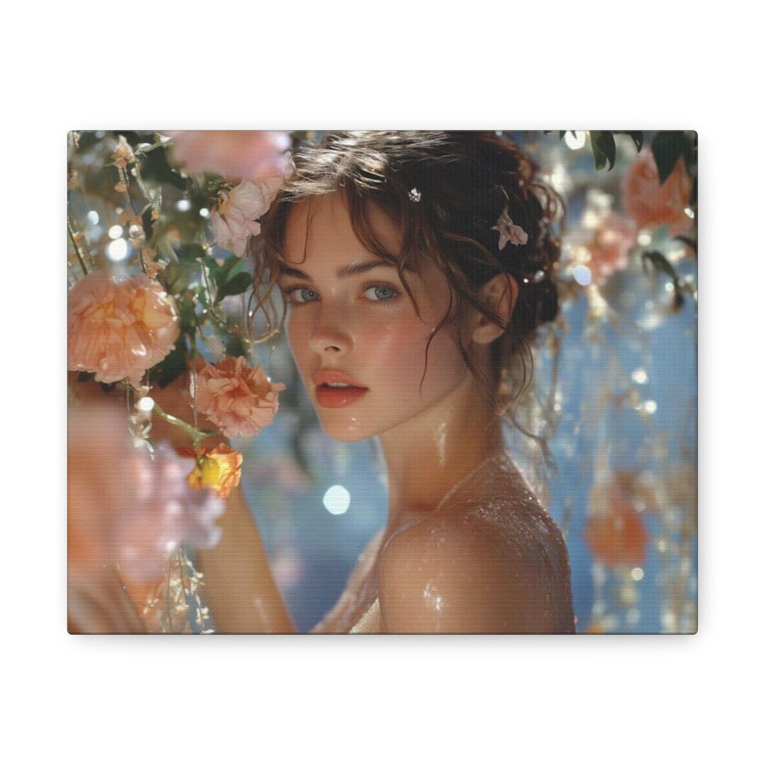 Adam and Eve Art Wide- Romantic Couple Painting - Biblical Wall Art ...